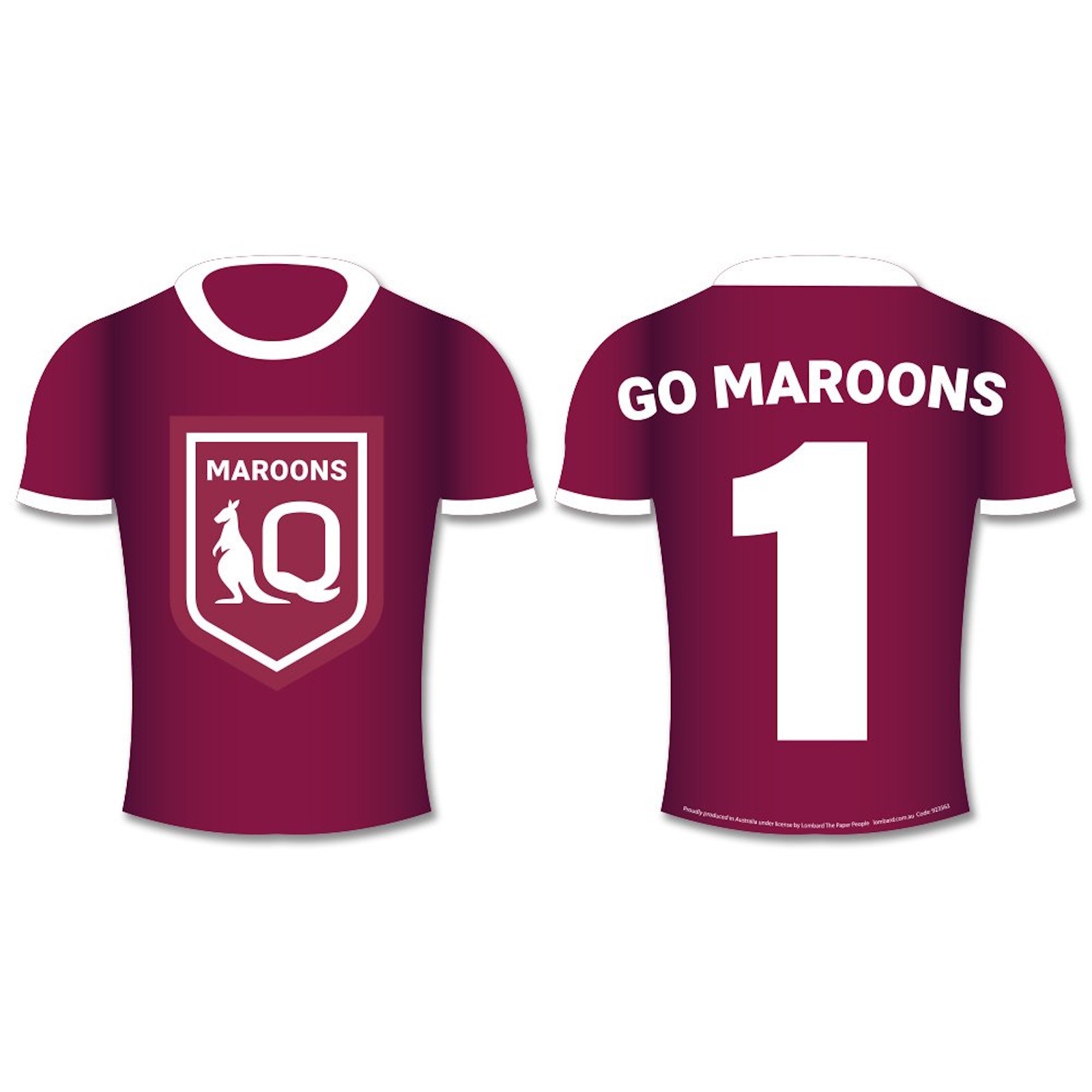 Buy QLD Maroons Jersey Cutout Wall Decoration - MyDeal Australia