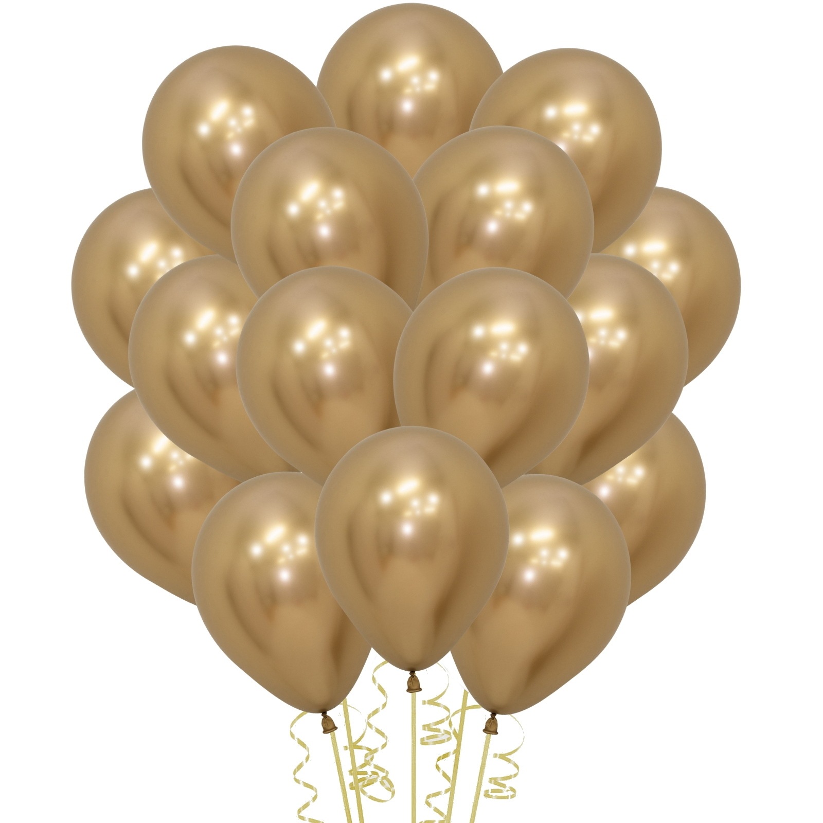 Buy Reflex Gold Latex Small 12cm Balloons (Pack of 50) - MyDeal Australia