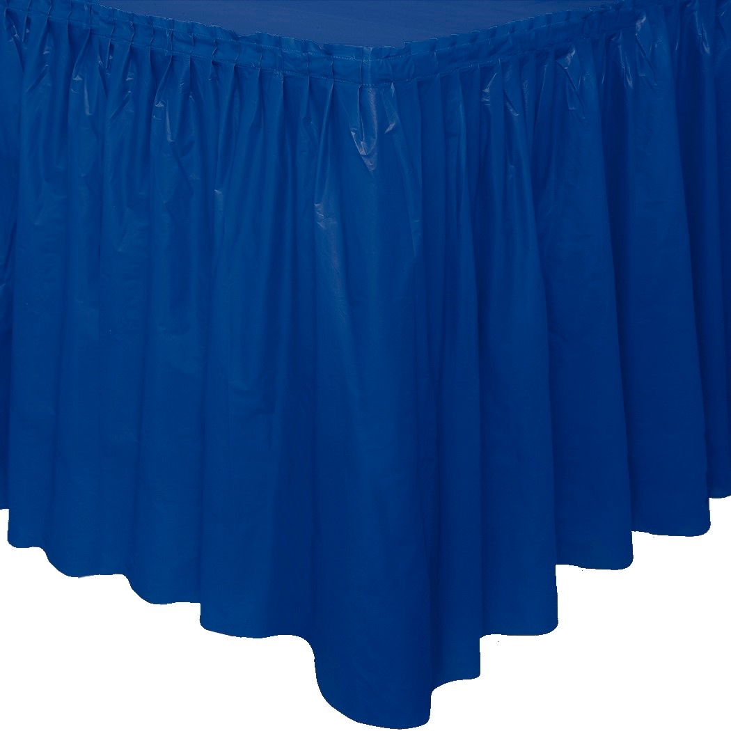 Buy Royal Blue Plastic Table Skirt - MyDeal Australia