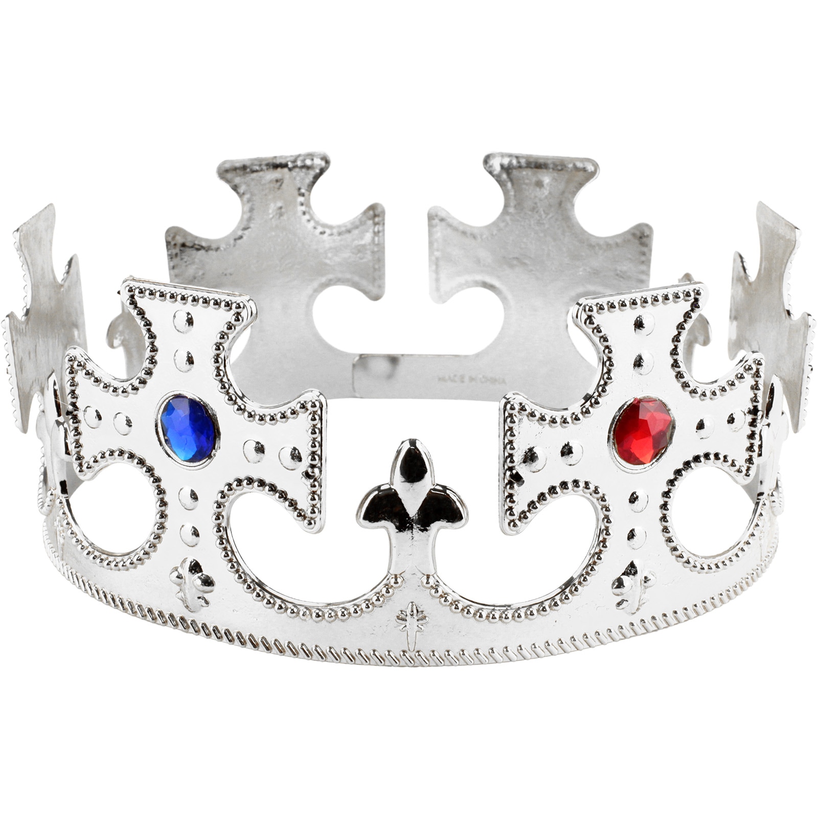 Buy Silver Jewelled Adjustable Medieval King Crown - MyDeal Australia