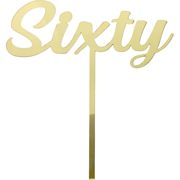 Buy Sixty Gold Acrylic Cake Topper - MyDeal Australia