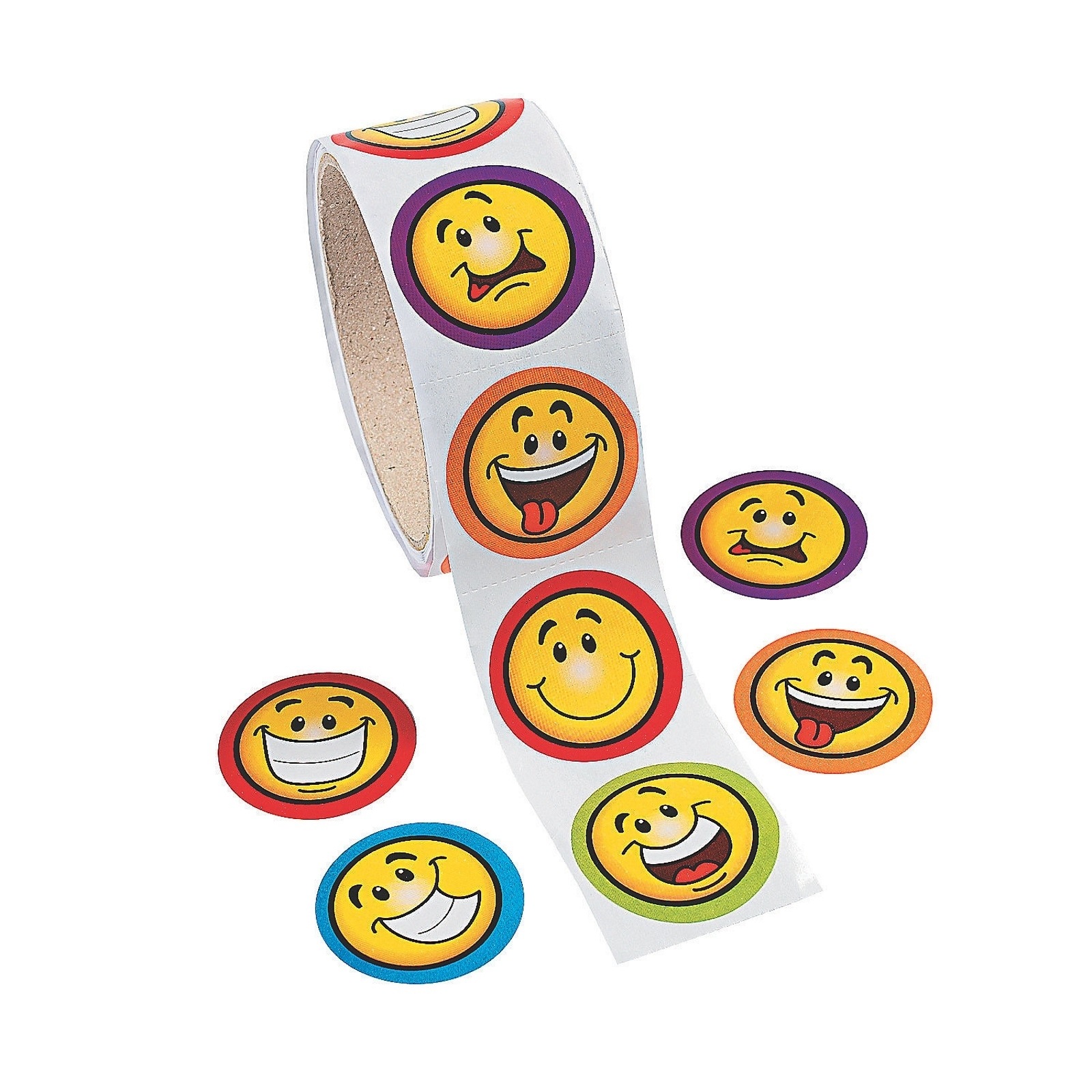 Buy Smile Face Stickers (Roll of 100) - MyDeal Australia