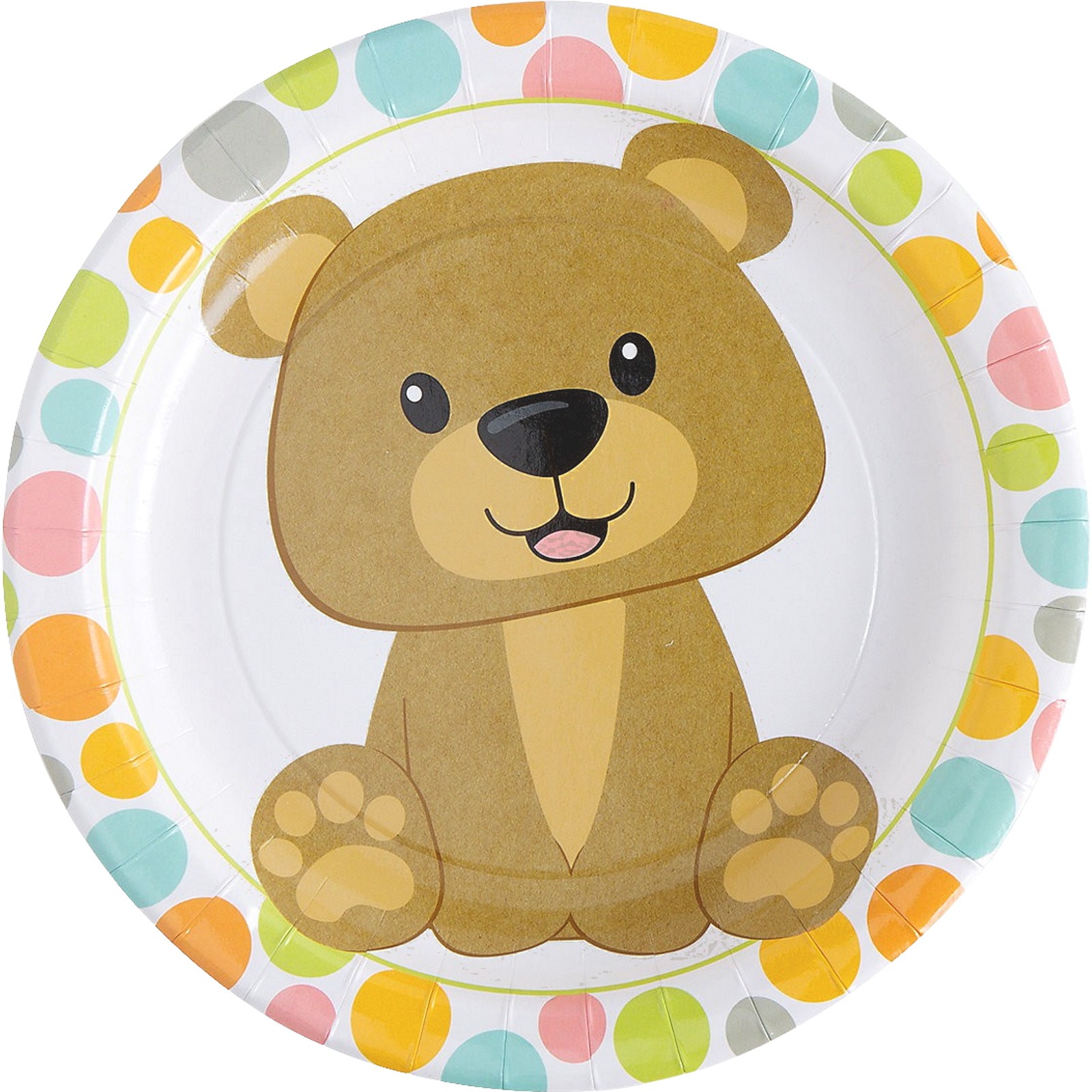 Buy Teddy Bear Large Paper Plates (Pack of 8) - MyDeal Australia