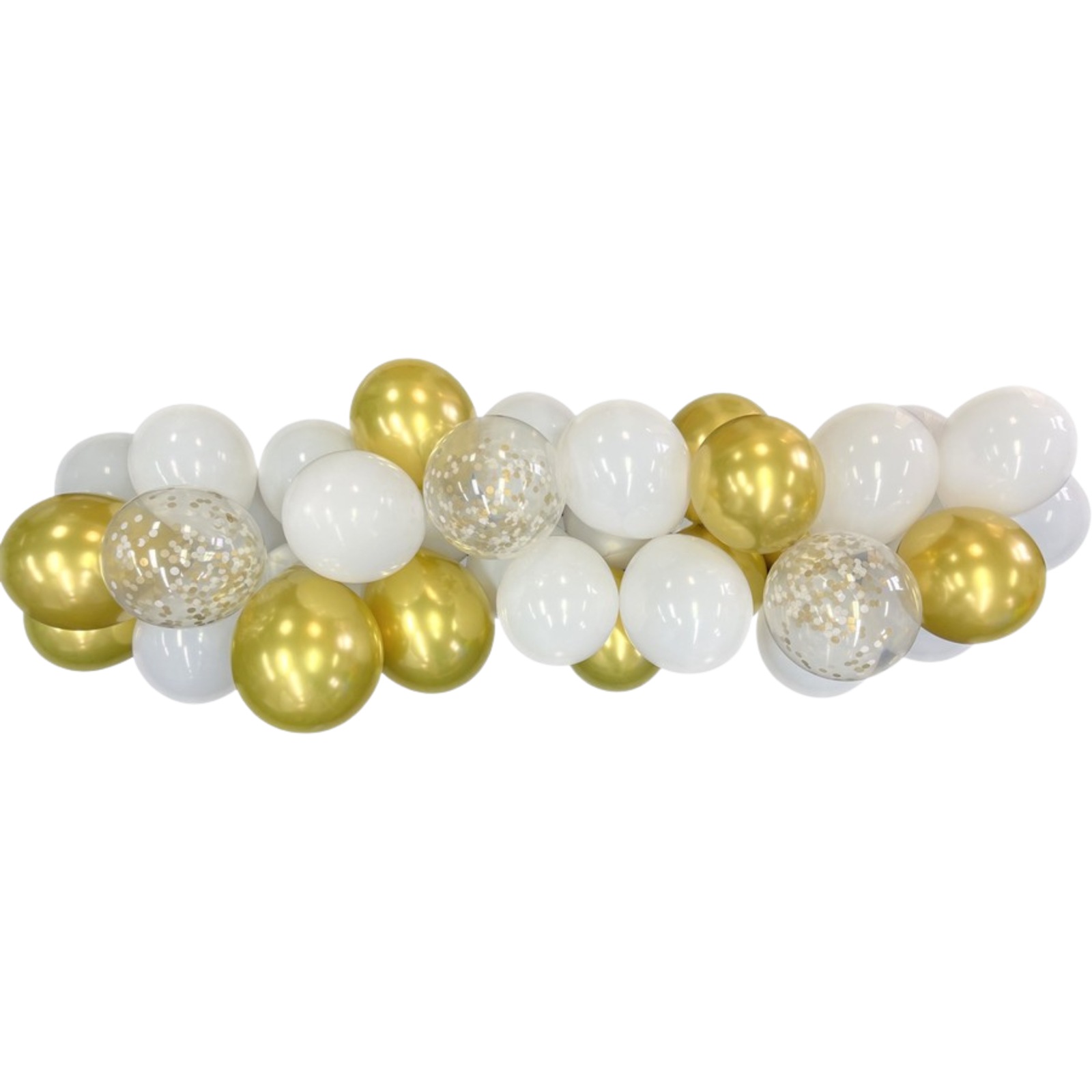Buy White and Gold Confetti Balloon Garland Kit - MyDeal Australia