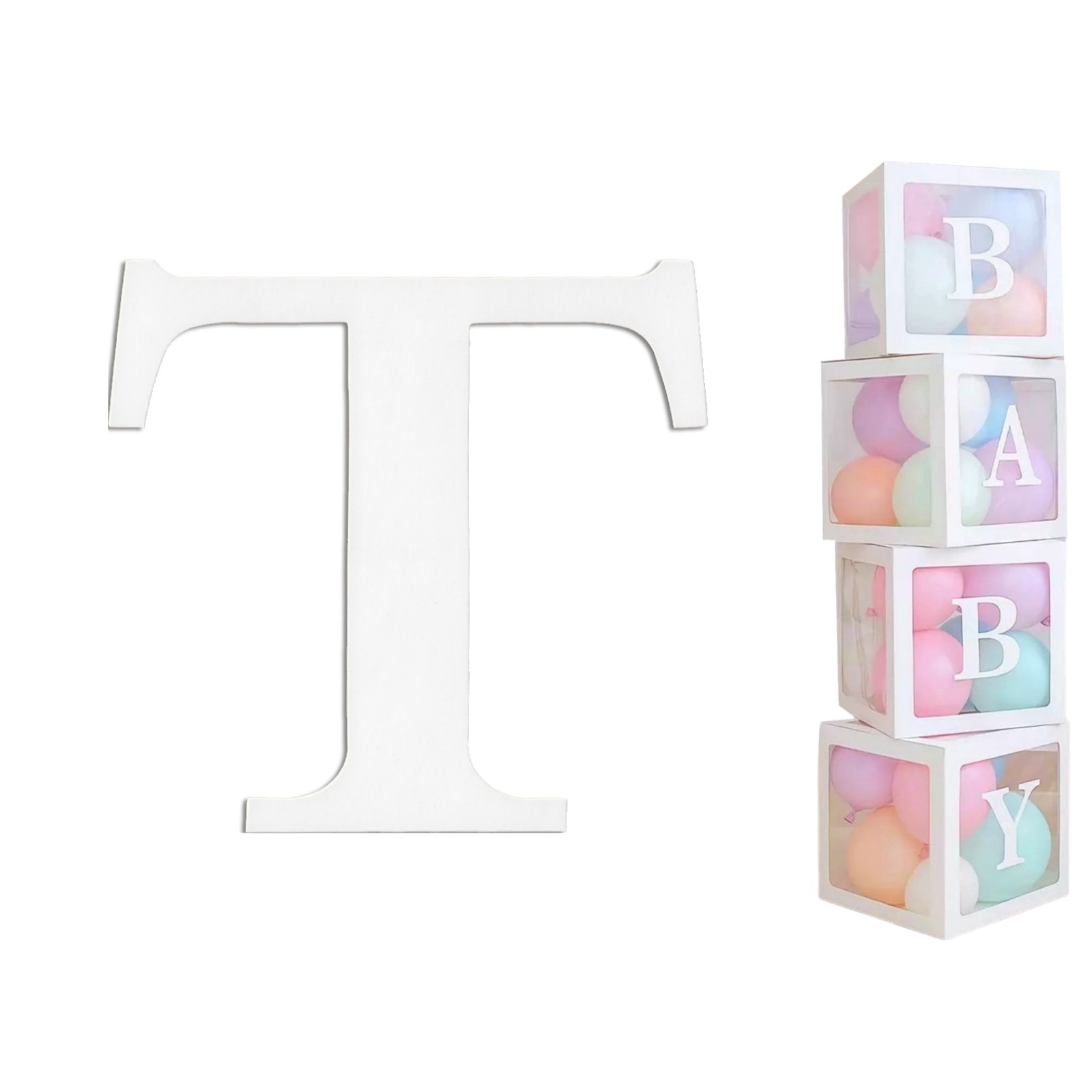 Buy White Cardboard Letter T (Pack of 2) - MyDeal Australia