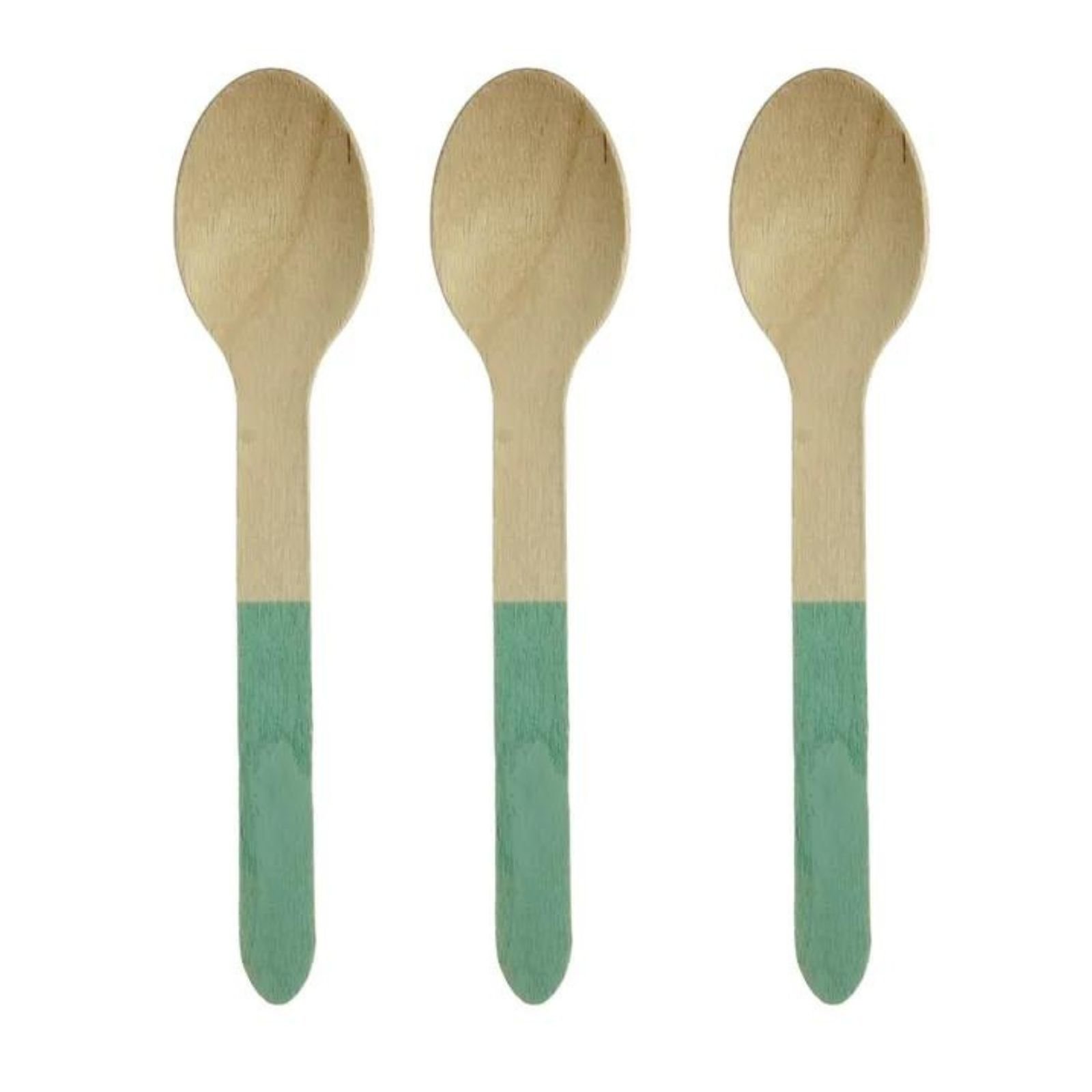 Buy Wooden Dipped Spoons Mint Green (Pack of 10) - MyDeal Australia
