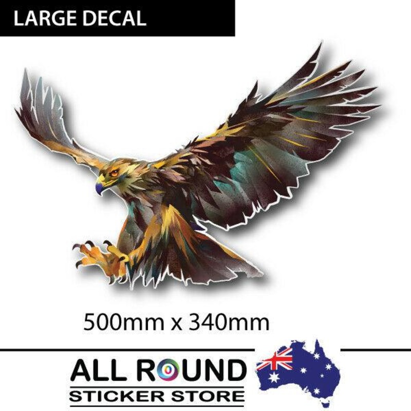 Buy LARGE 500mm Colourful Flying Eagle sticker decal RV Motorhome, 4X4 ...