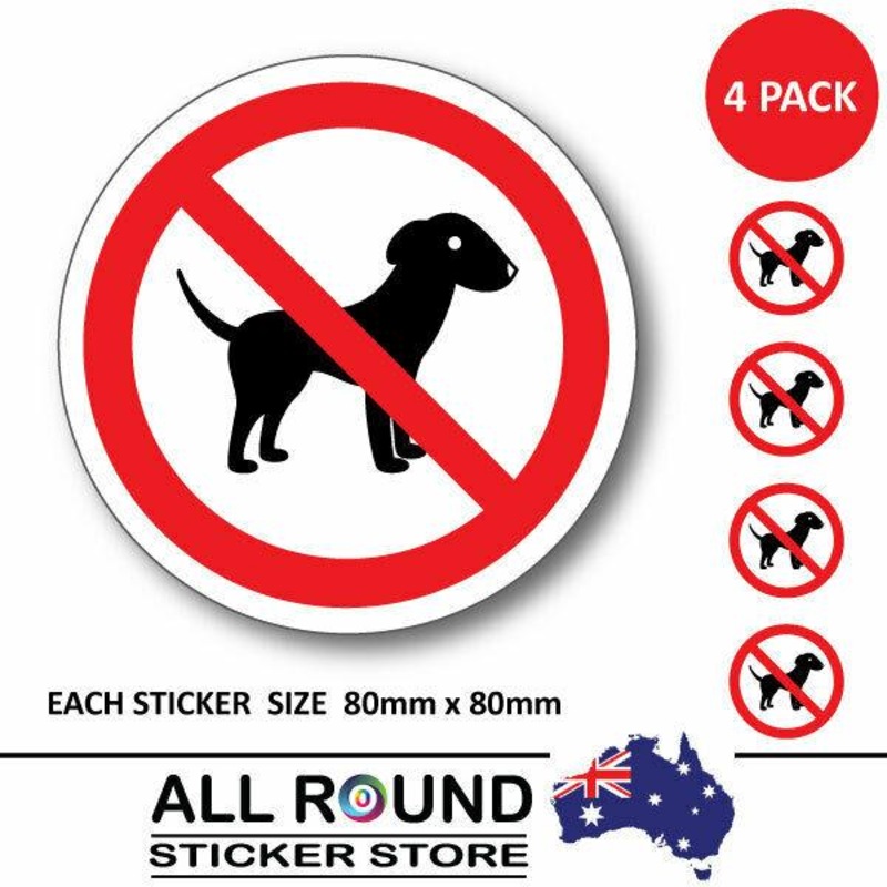 Buy No Dogs sticker dog free warning decal safety sticker - MyDeal