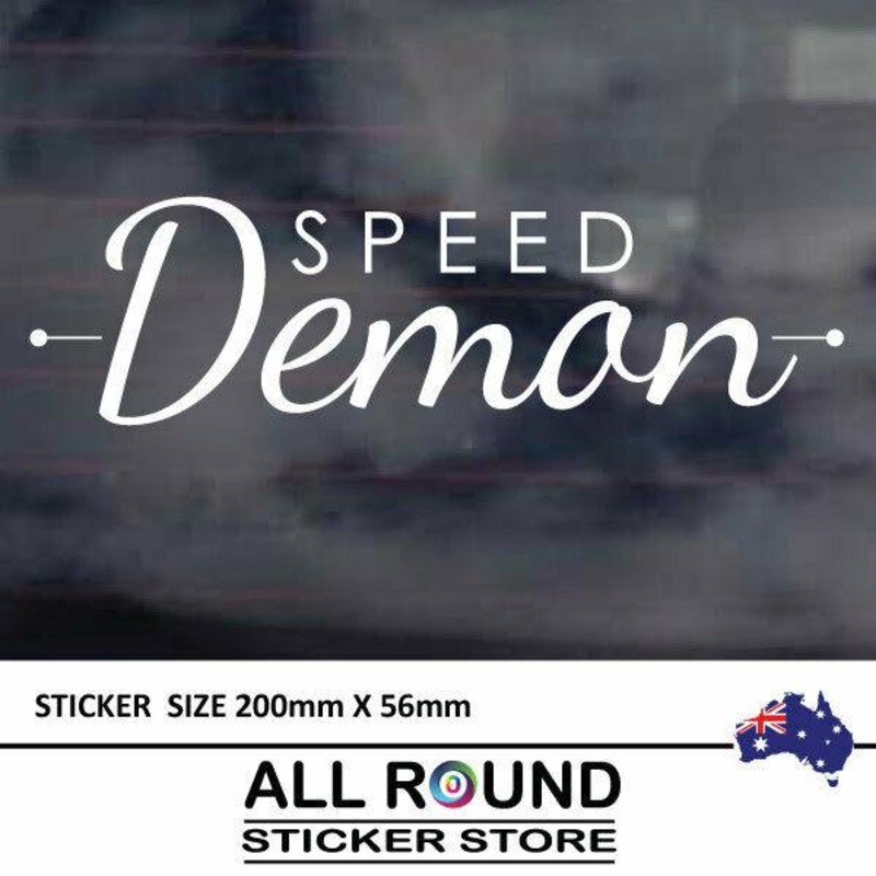 Buy SPEED DEMON sticker decal car , laptop, bike, skateboard , window ...