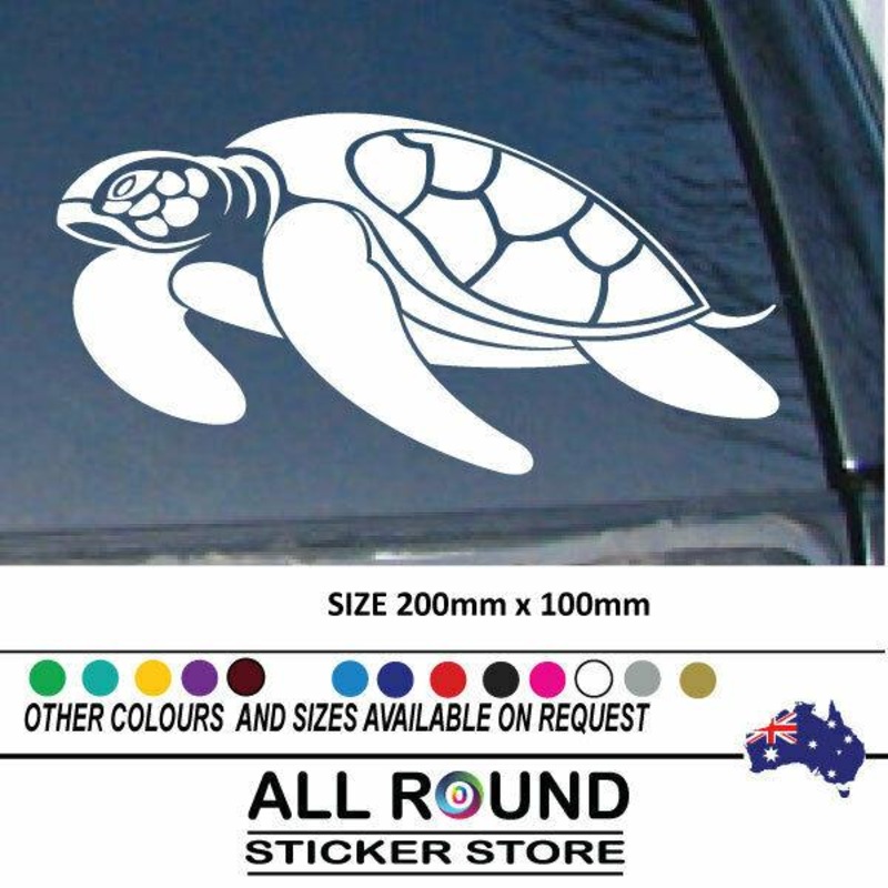 Buy TURTLE Decal for Vehicle, window, windscreen, Boat RV Campervan ...