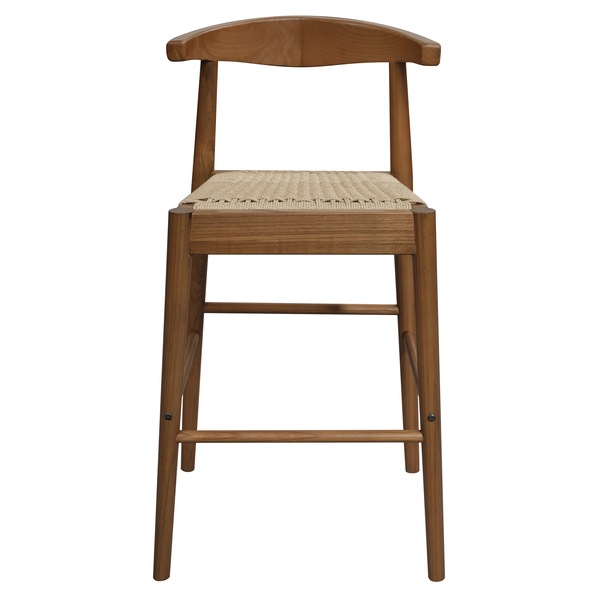Buy Arden Solid Oak Loom Kitchen Counter Stool (Almond) - MyDeal Australia