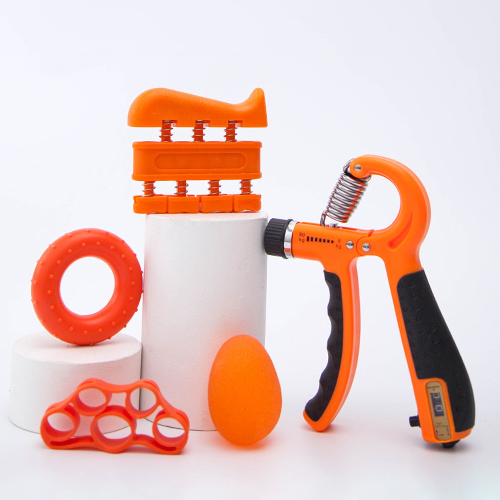 Buy Hand Grip Kit 5-in-1 Strength Trainer Adjustable Resistance Finger ...