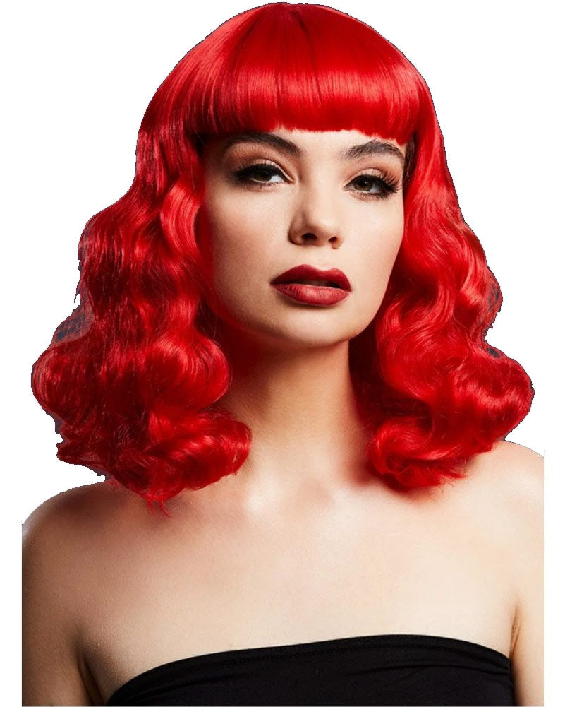 Buy 40s Deluxe Fever Bettie Short Red Wig - MyDeal Australia