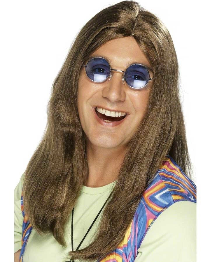 Buy 60s Neil Hippie Long Brown Wig - MyDeal Australia