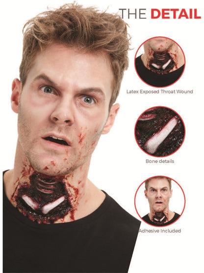 Buy Exposed Throat Wound with Adhesive Latex Make-Up FX - MyDeal Australia
