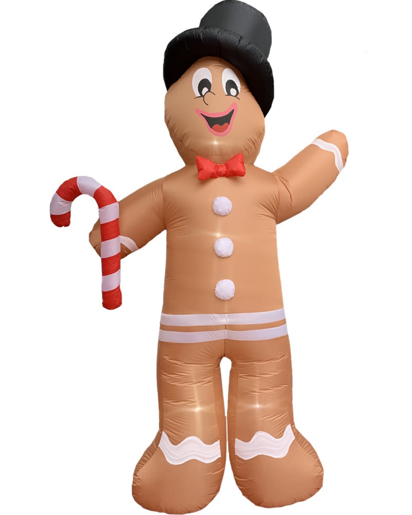 Buy LED Gingerbread Man with Top Hat Lawn Inflatable 3.6m - MyDeal ...