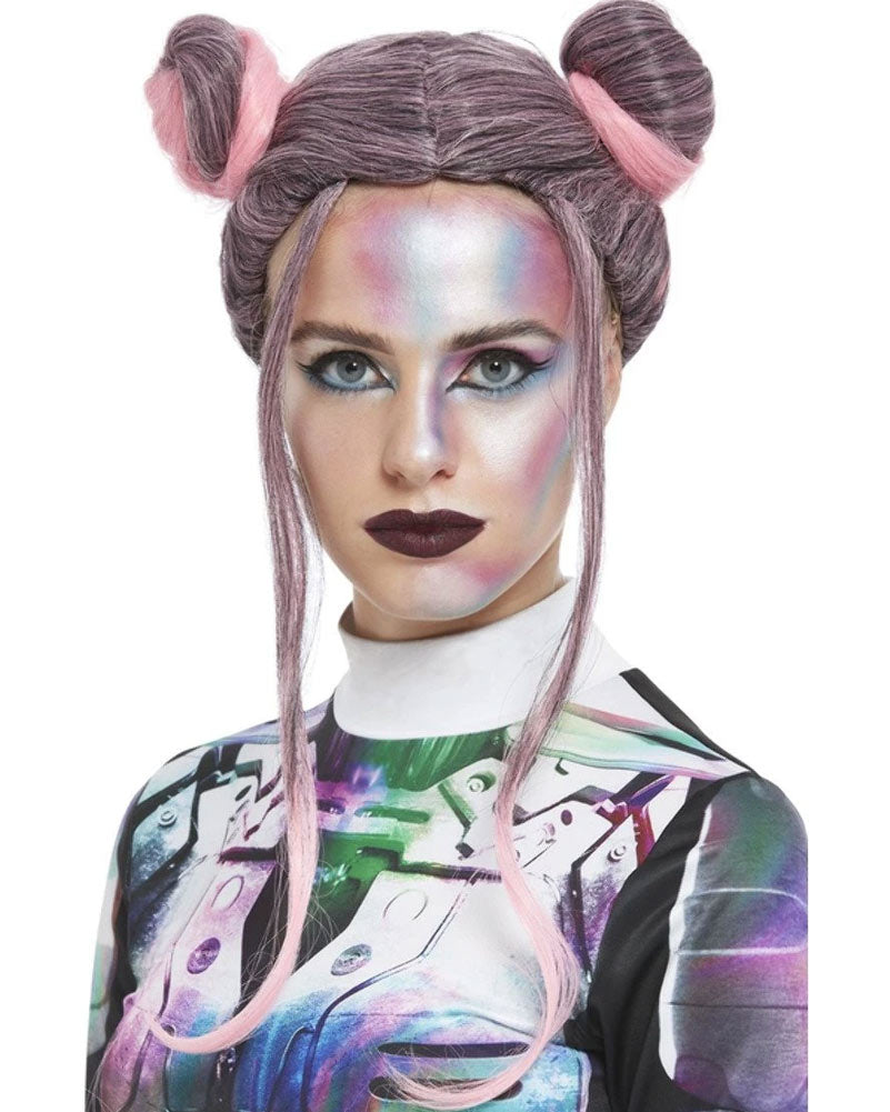 Buy Space Buns Short Pink Wig - MyDeal Australia
