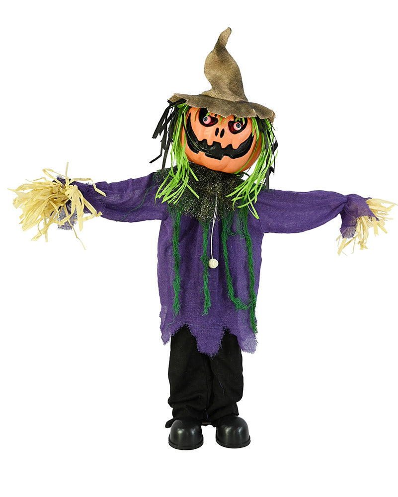 Buy Standing Scarecrow Animated Halloween Decoration 1.1m - MyDeal ...