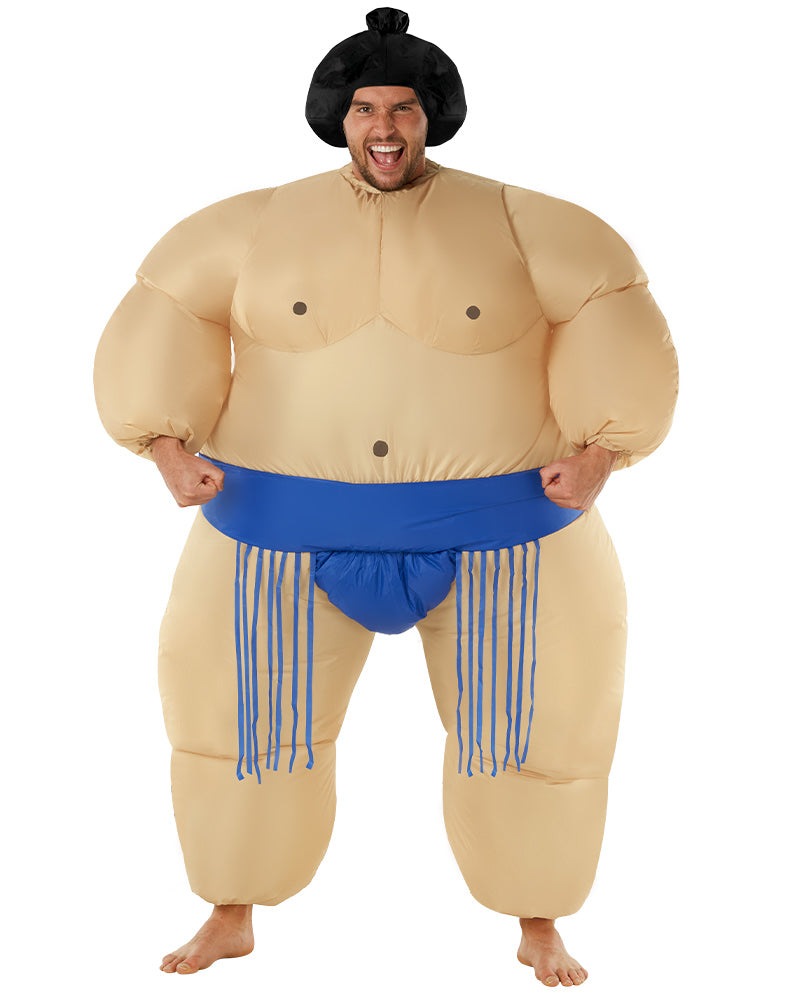Buy Sumo Blue MegaMorph Inflatable Mens Costume - MyDeal Australia