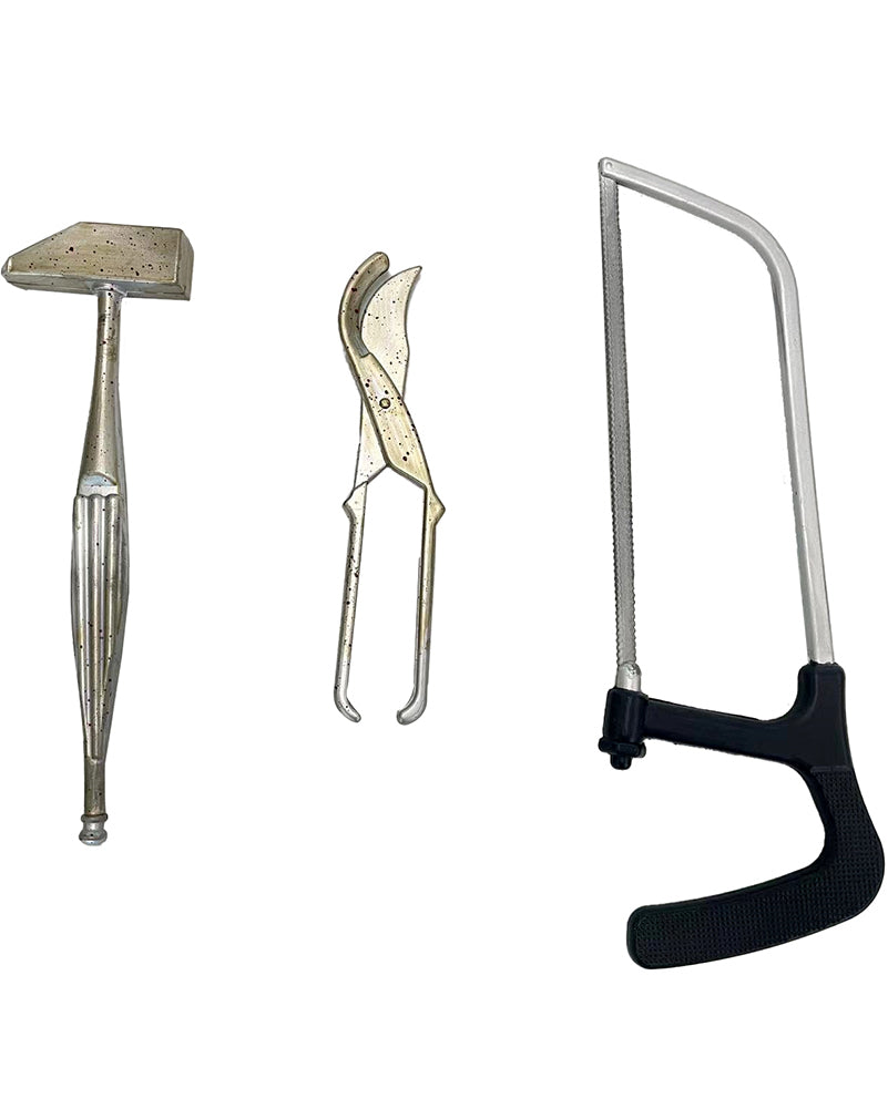 Buy Surgical Saw Hammer and Shears Halloween Prop Set - MyDeal Australia