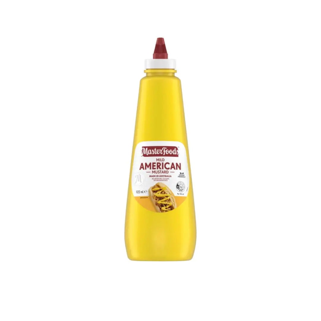 Buy MasterFoods Mild American Mustard Bottle 920mL - MyDeal Australia