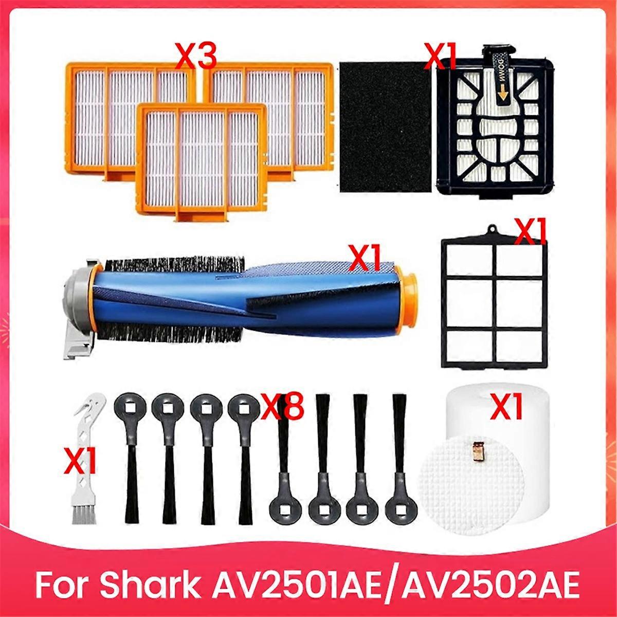 Buy 16PCS Roller Side Brush and Filter Replacement for AV2501AE ...