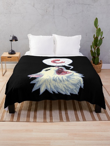 Buy 8-bit Shrimpin' Thurston the cat Throw Blanket - MyDeal Australia