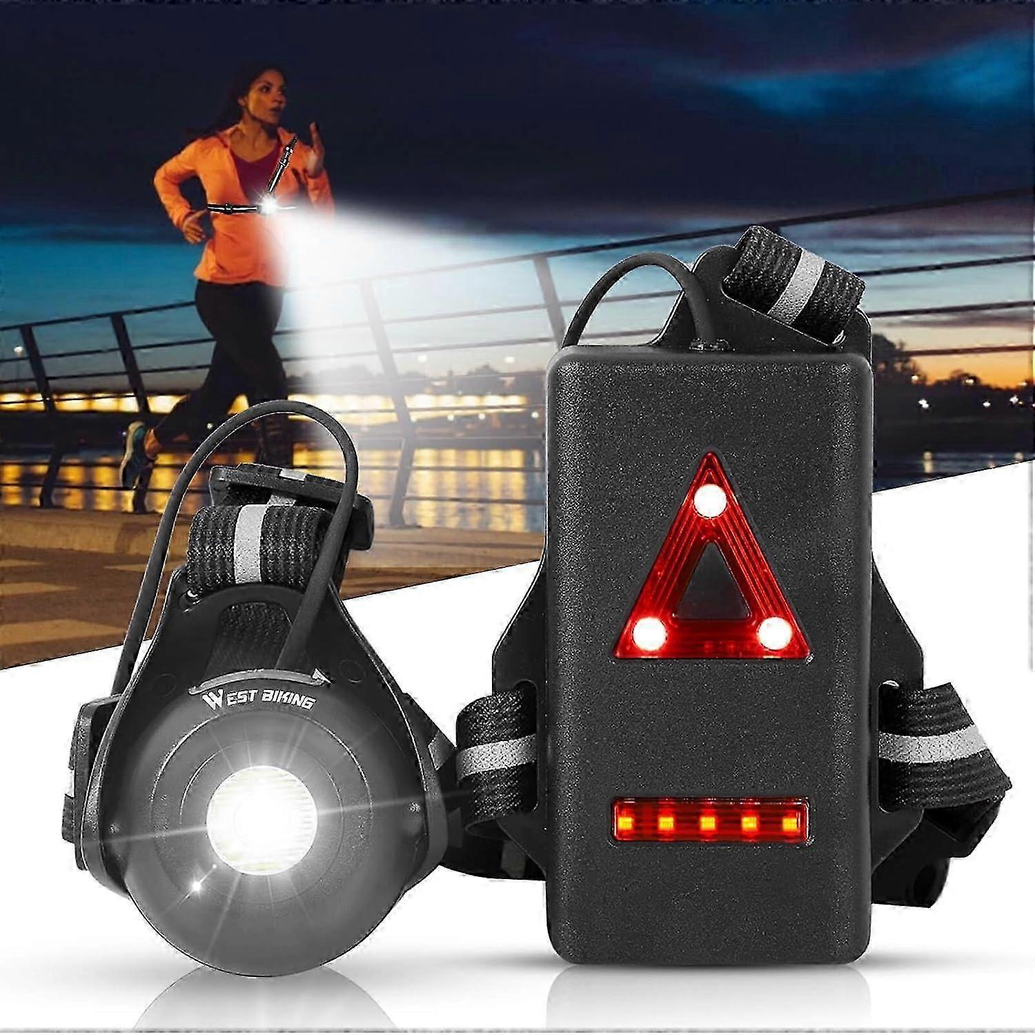 Buy Biking Night Running Lights, USB Rechargeable Chest Light with 90 ...
