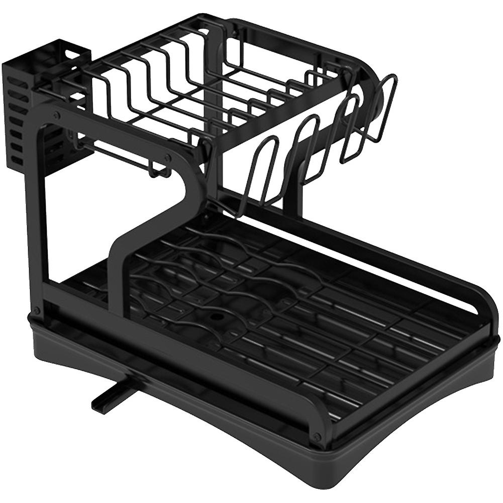 Buy Dish Drying Rack For Kitchen Counter, 2-tier Drainboard Set With ...