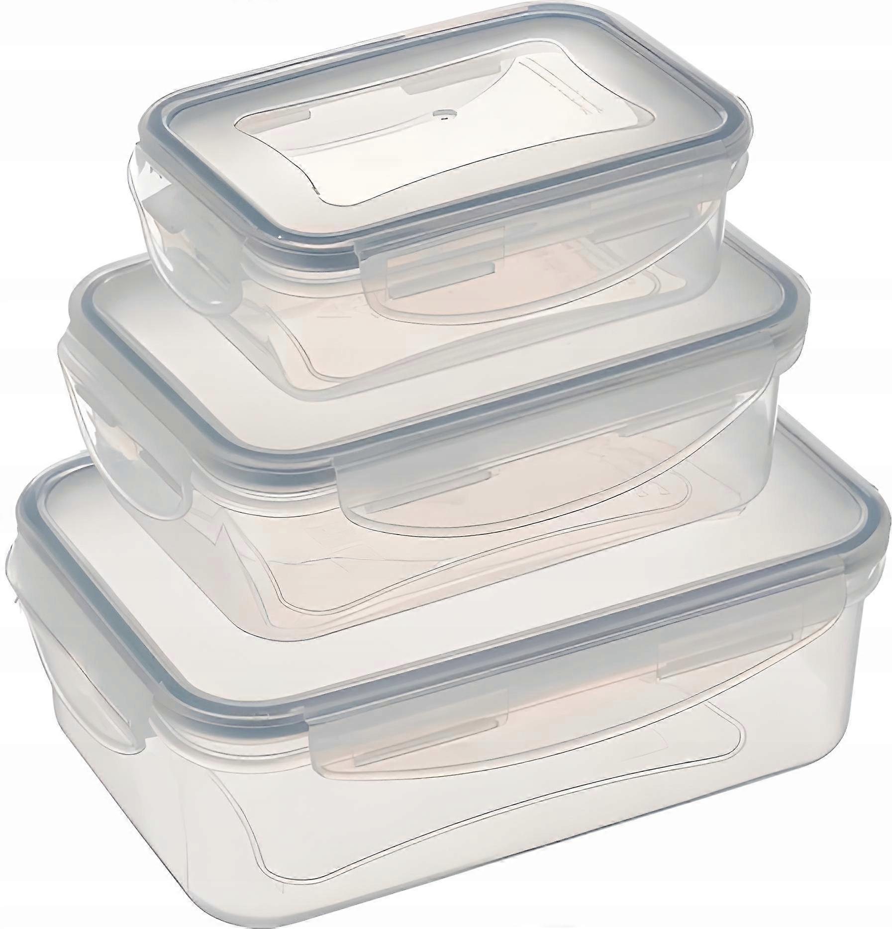 Buy Lunchbox Container Plastic Kitchen Food Boxes Leakable Set Of 3 ...