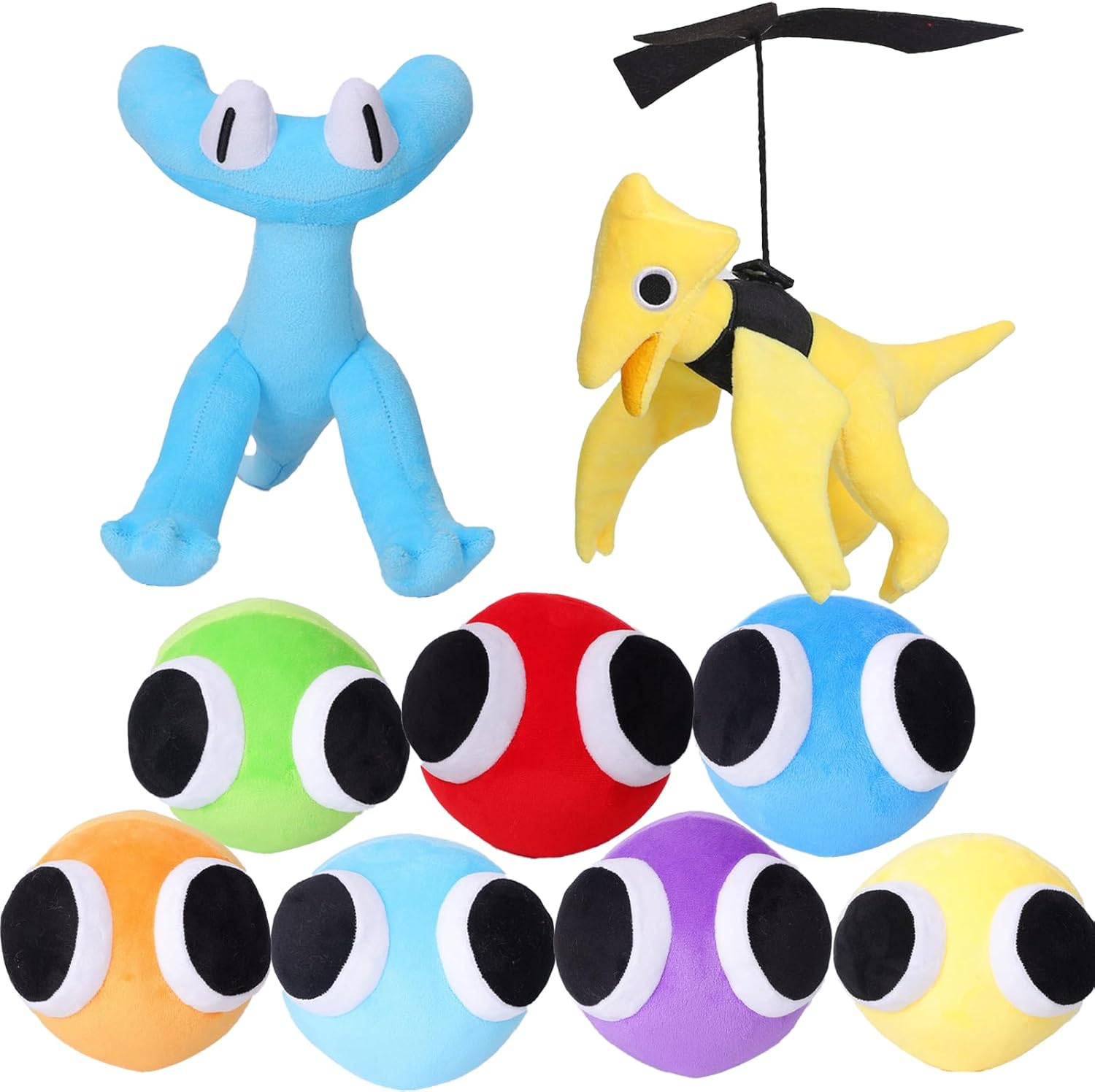 Buy Rainbow Friends Plush Set - Cyan, Yellow, Lookies Full Set - MyDeal ...