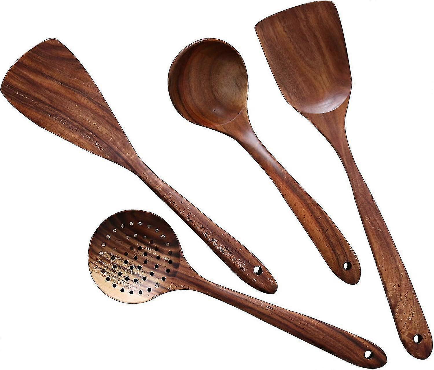 Buy Wooden Cooking Utensils Kitchen Utensil, Natural Teak Wood Kitchen ...