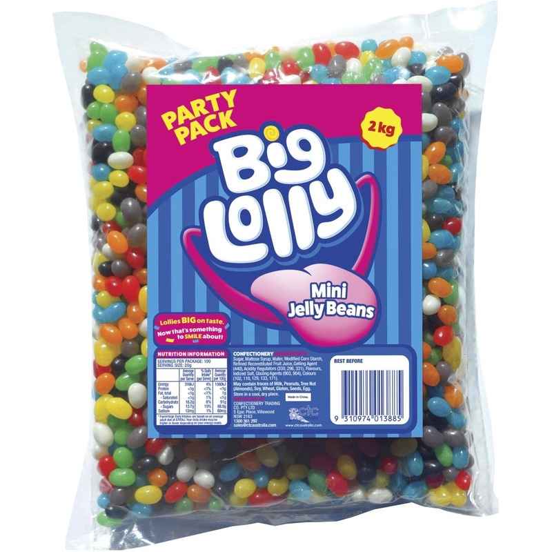 Buy Big Lolly Assorted Mini Jelly Beans 2kg x 1 - MyDeal