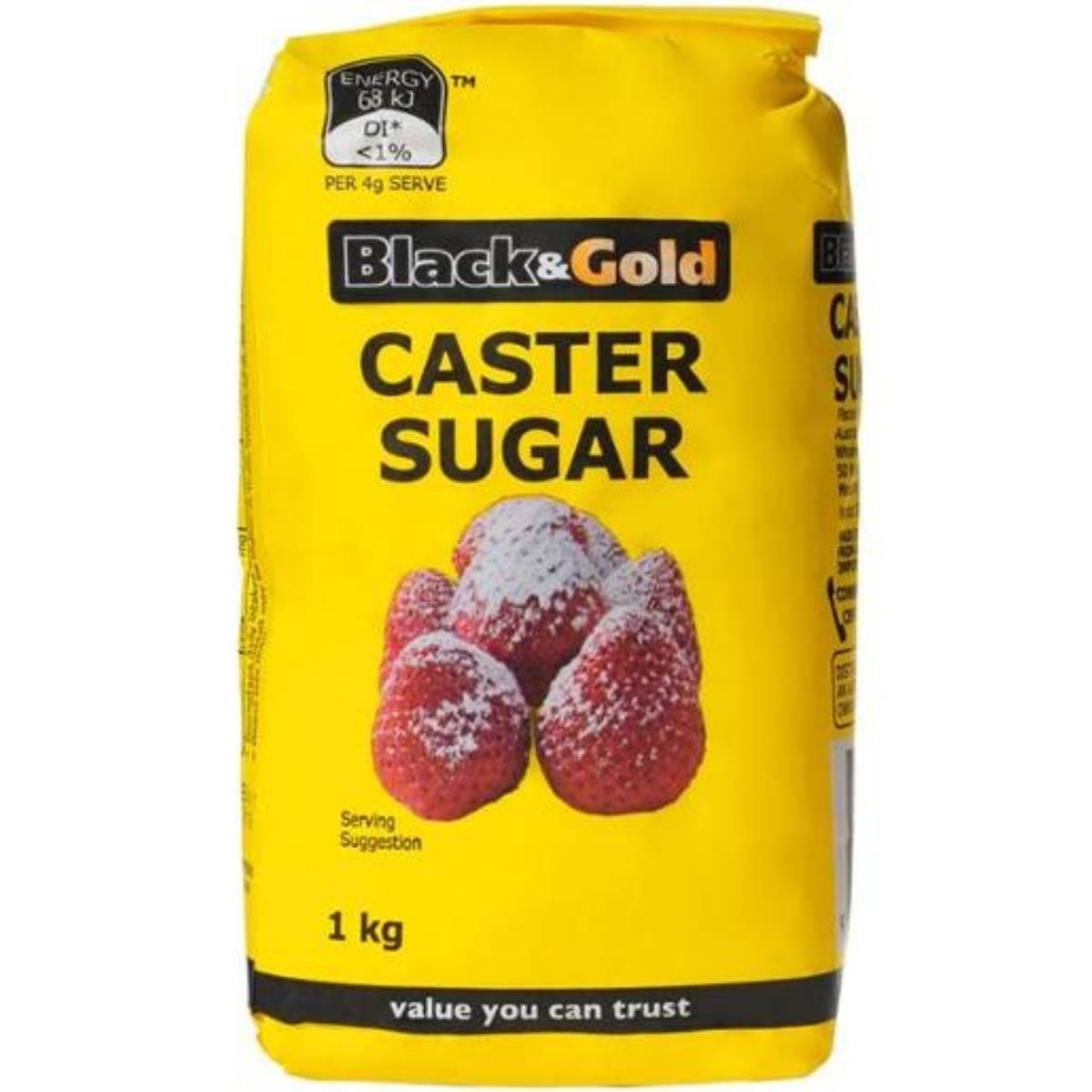 Buy Black & Gold Caster Sugar 1kg x 6 - MyDeal Australia