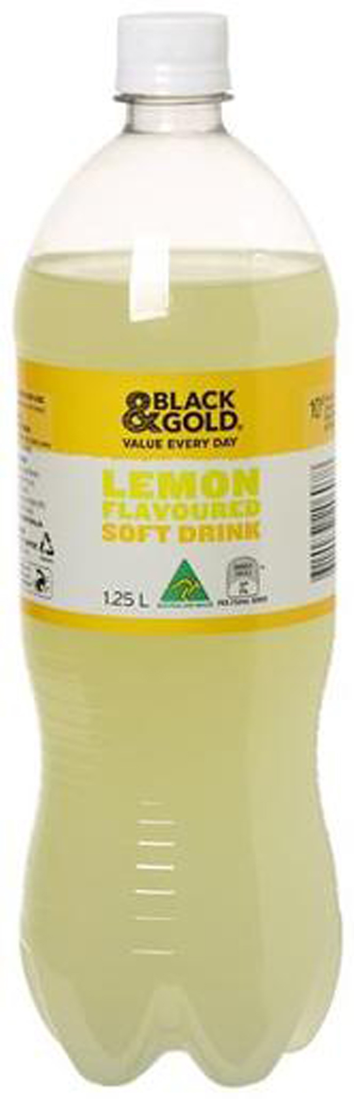 Buy Black & Gold Lemon Soft Drink 1.25ltr x 1 - MyDeal Australia