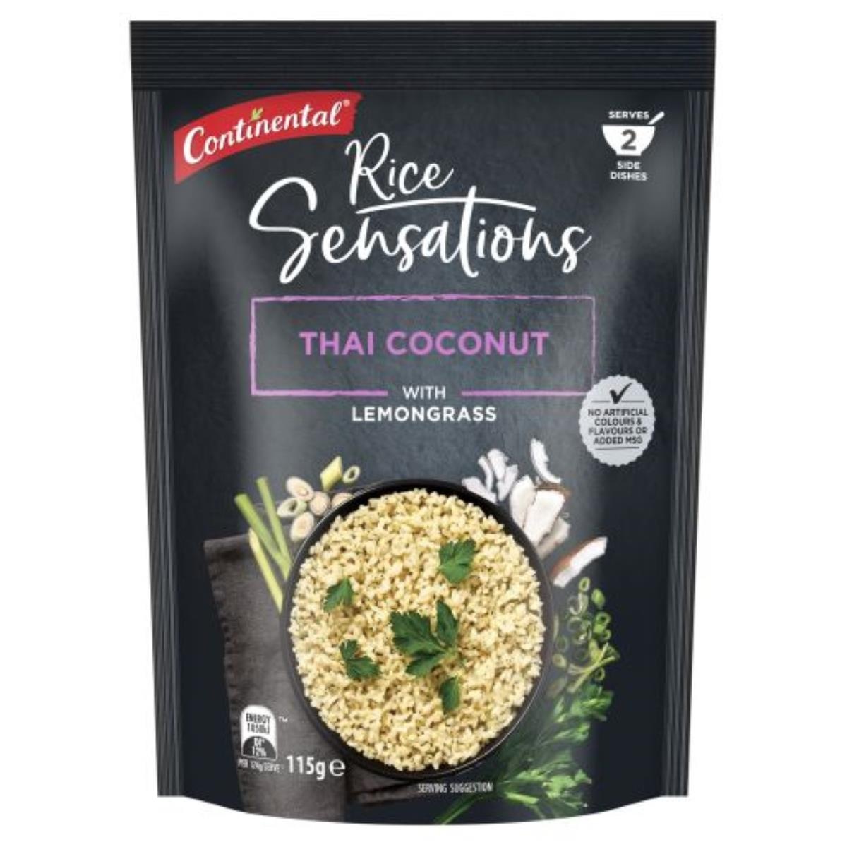 Buy Continental Thai Coconut & Lemon Grass Rice 115g x 6 - MyDeal Australia