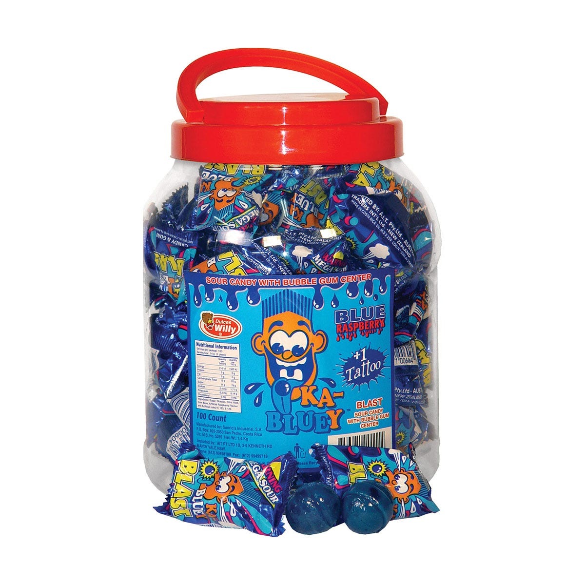 Buy Ka-bluey Blast Blue Raspberry x 100 - MyDeal Australia