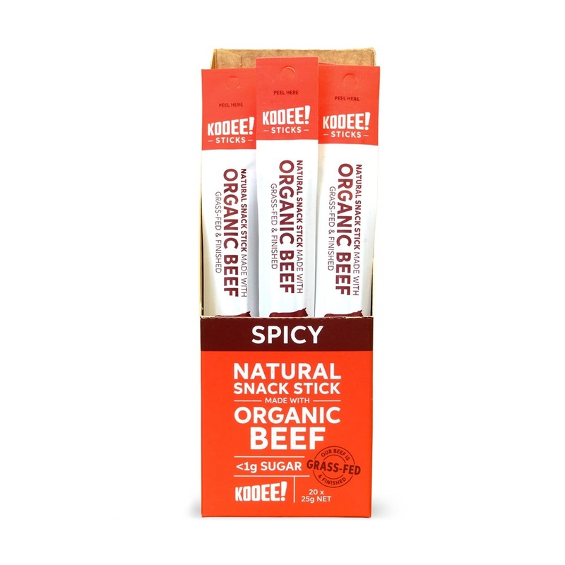 Buy Kooee Stick Organic Beef Spicy 25g x 20 - MyDeal