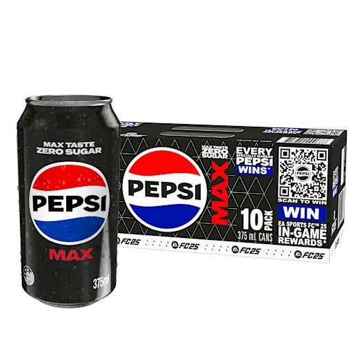 Buy Pepsi Max Cola Cans 375ml x 10 - MyDeal Australia