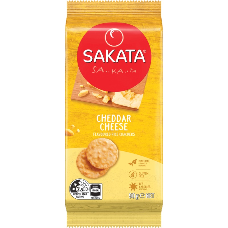 Buy Sakata Cheese Rice Crackers 90g x 10 - MyDeal