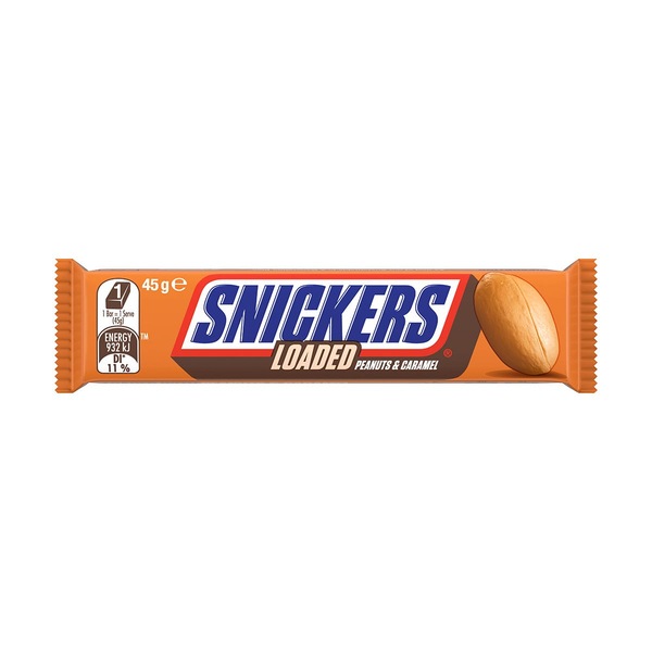 Buy Snickers Loaded Peanuts & Caramel 45g x 25 - MyDeal Australia