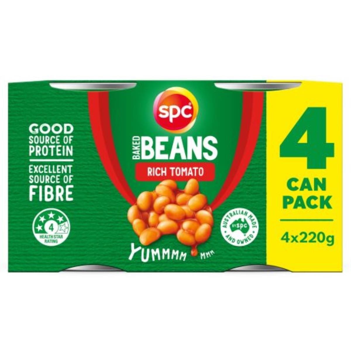 Buy Spc Baked Beans 4 Pack 220g x 1 - MyDeal Australia