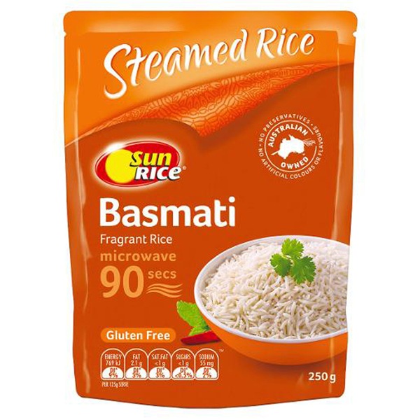 Buy Sunrice 9 Second Indian Basmati Rice 250gm x 6 - MyDeal Australia