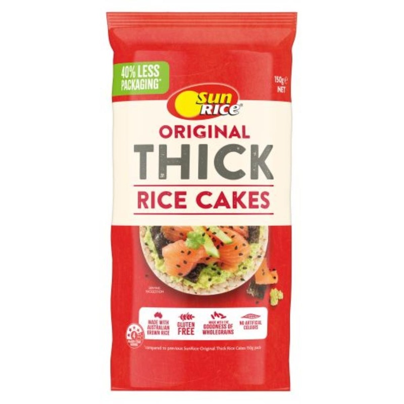 Buy Sunrice Original Thick Rice Cake 150g x 6 - MyDeal
