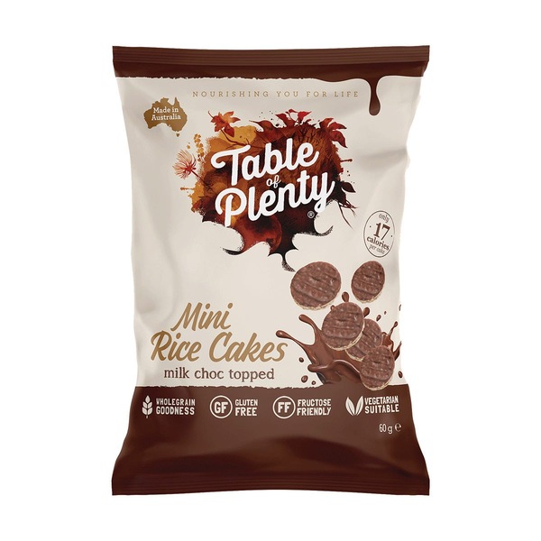 Buy Table Of Plenty Mini Rice Cake Milk Chocolate 60g x 6 - MyDeal Australia