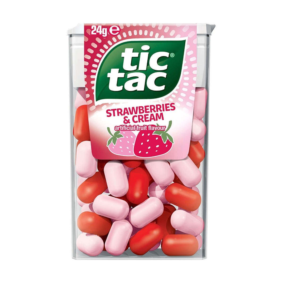 Buy Tic Tac Strawberry & Cream 24g x 24 - MyDeal Australia