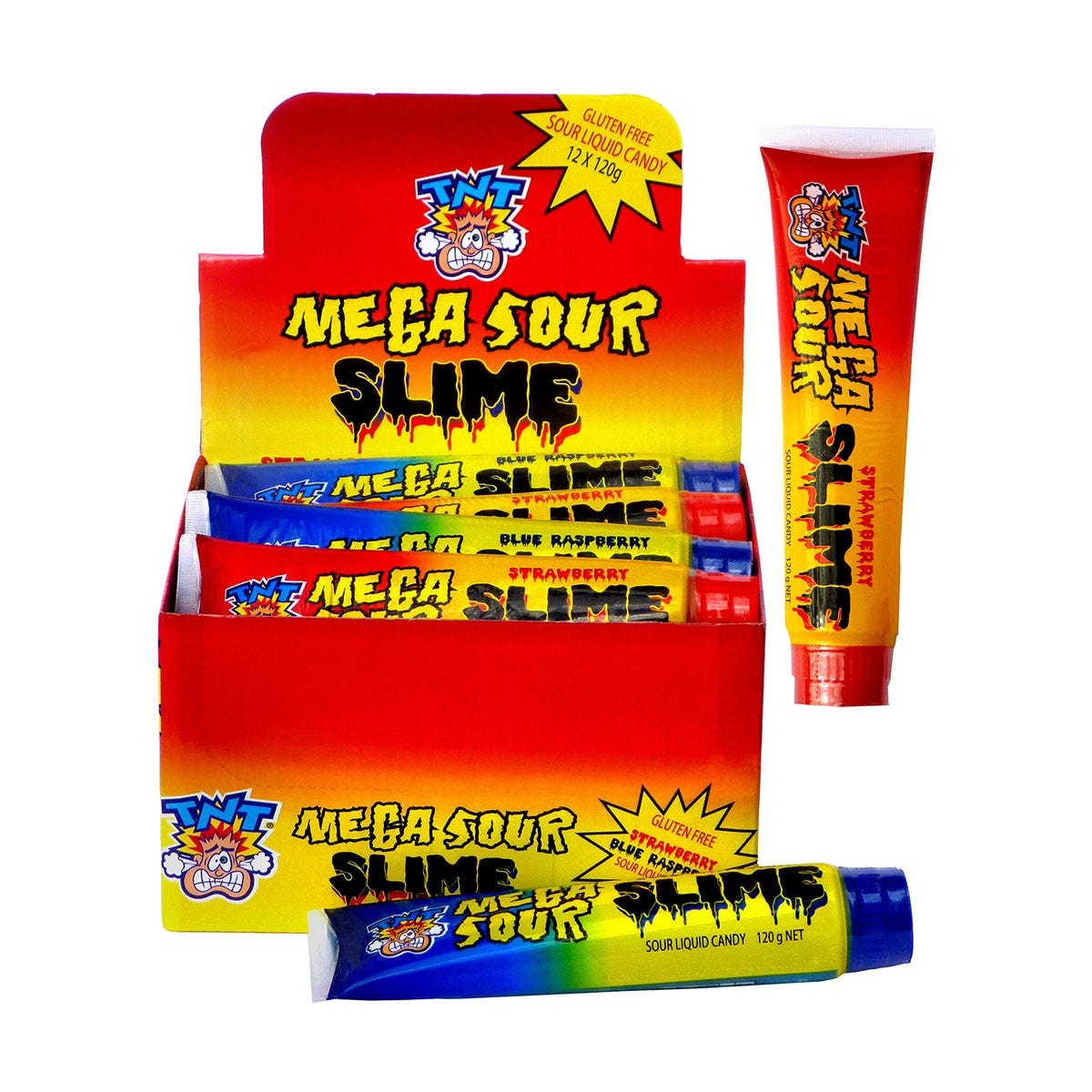 Buy Tnt Mega Sour Slime 120ml x 12 - MyDeal Australia