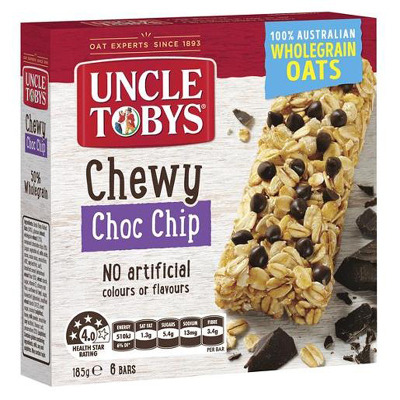 Buy Uncle Toby Chewy Chocolate Chip Muesli Bar 185g x 1 - MyDeal