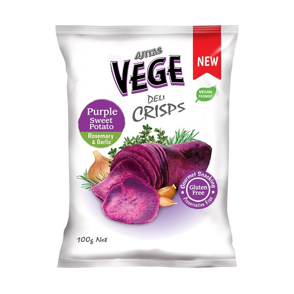 Buy Vege Crisps Purple Sweet Potato 100g x 6 - MyDeal Australia