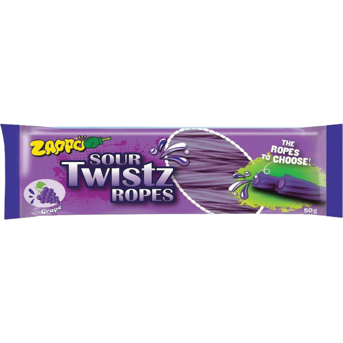 Buy Zappo Grape Rope 50g x 12 - MyDeal Australia